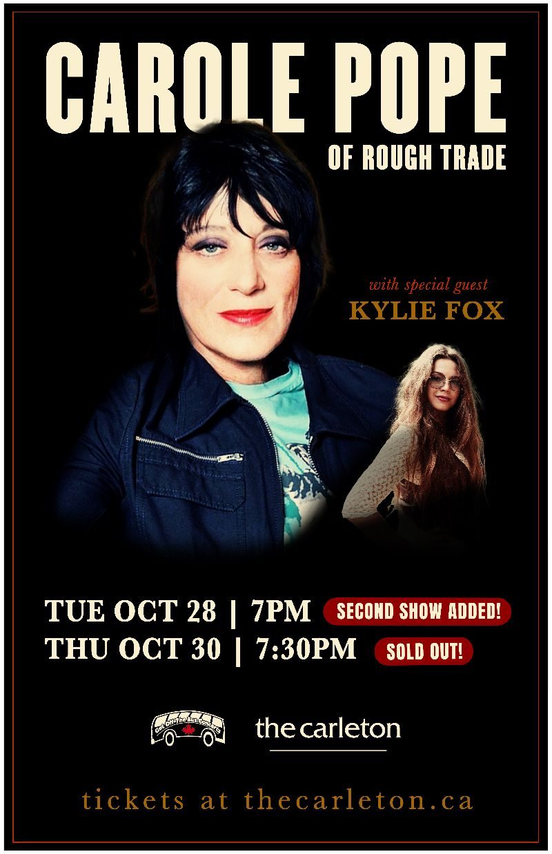 Carole Pope at The Carleton (with special guest Kylie Fox) - Discover ...